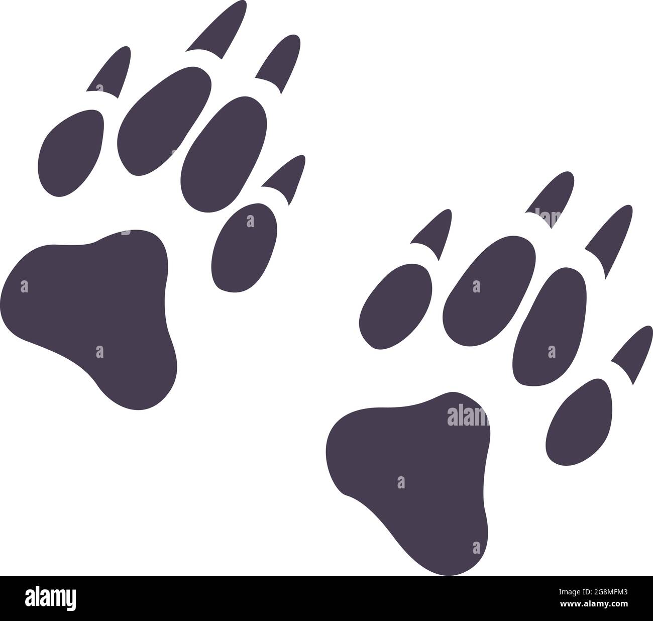 Foot prints of wolf steps Stock Vector Image & Art - Alamy