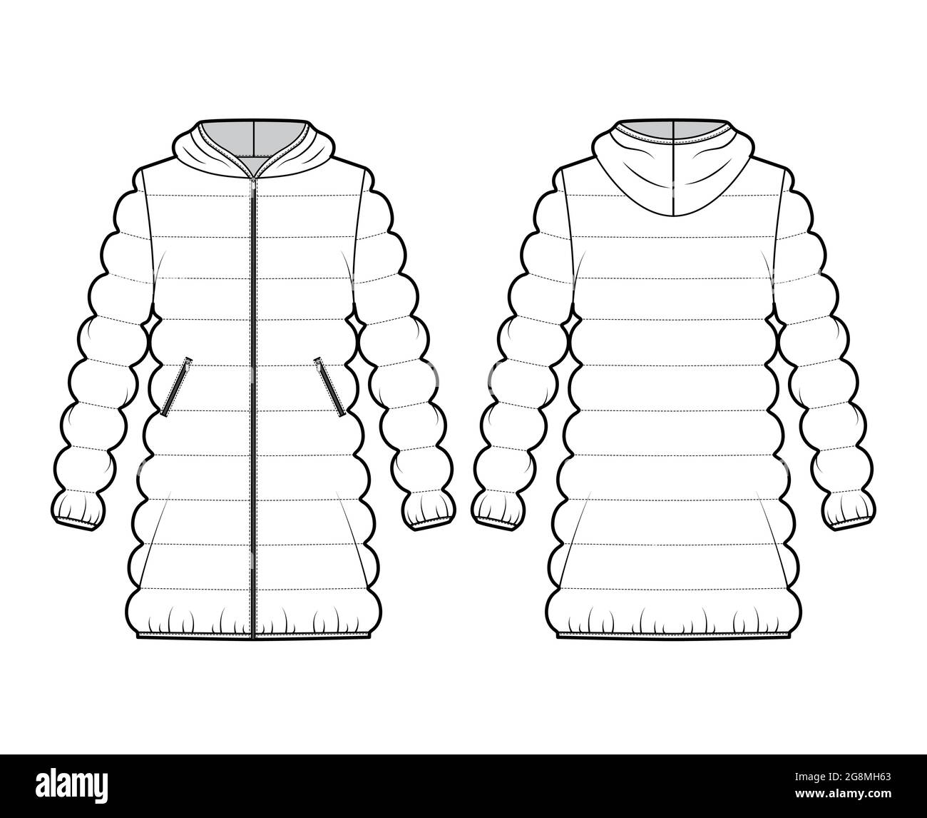 Fashion padded drawing Stock Vector Images - Alamy