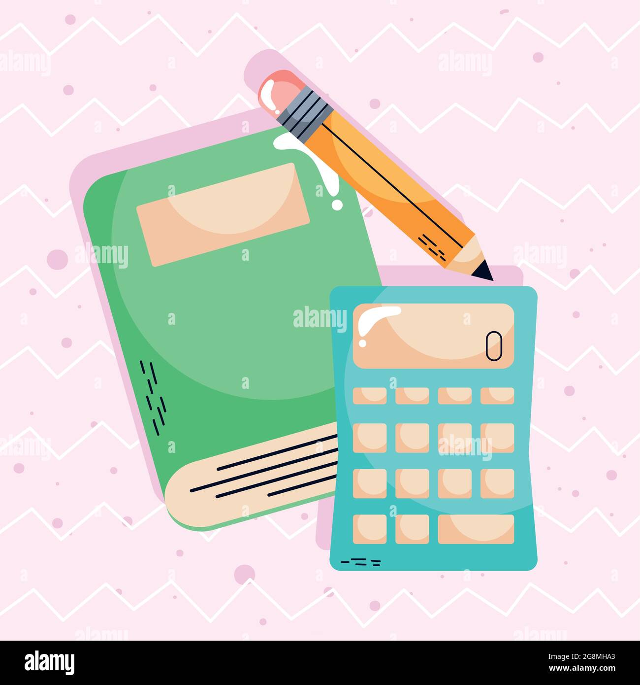 book and calculator learning concept Stock Vector Image & Art - Alamy