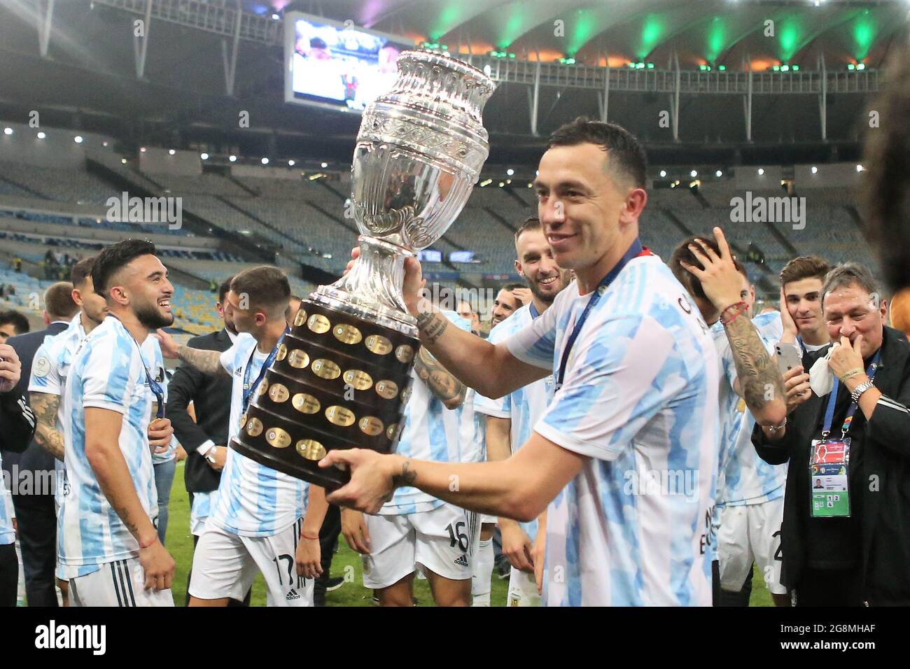 Célébration Victory during the Copa America 2021, Final football match ...
