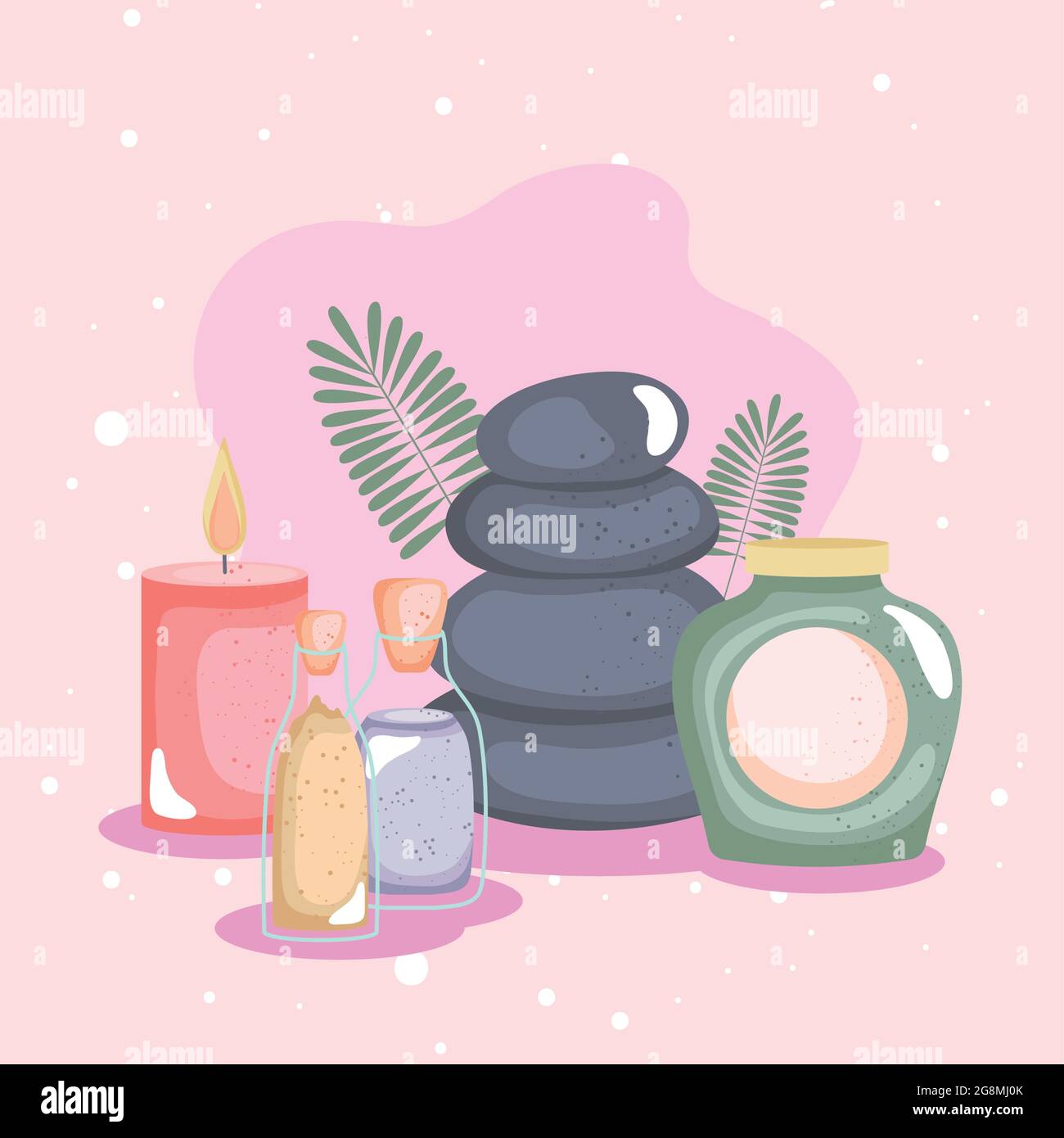 spa rocks and aromatherapy icons Stock Vector Image & Art - Alamy