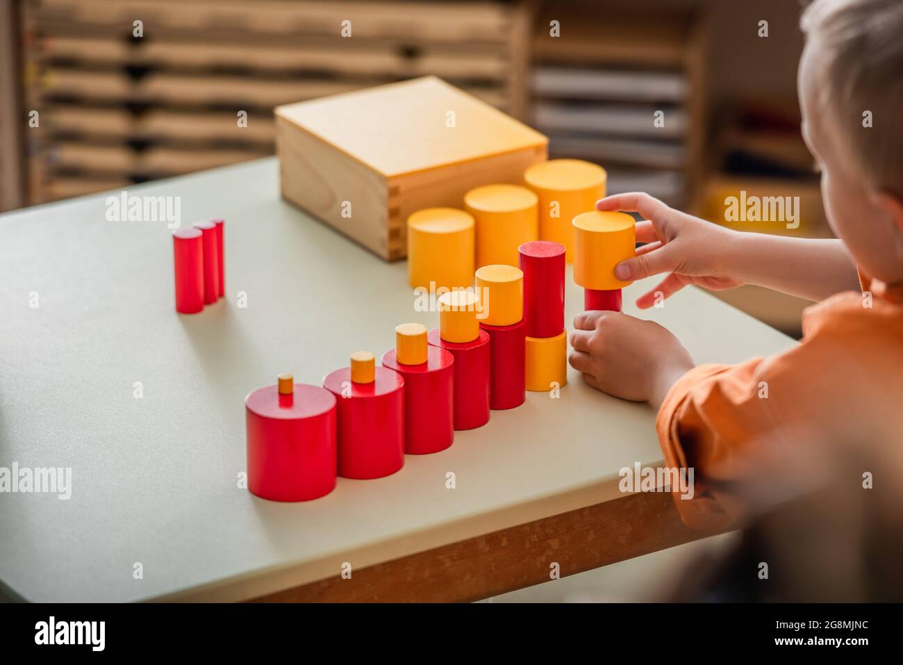 Kindergarten classroom blocks hi-res stock photography and images - Alamy