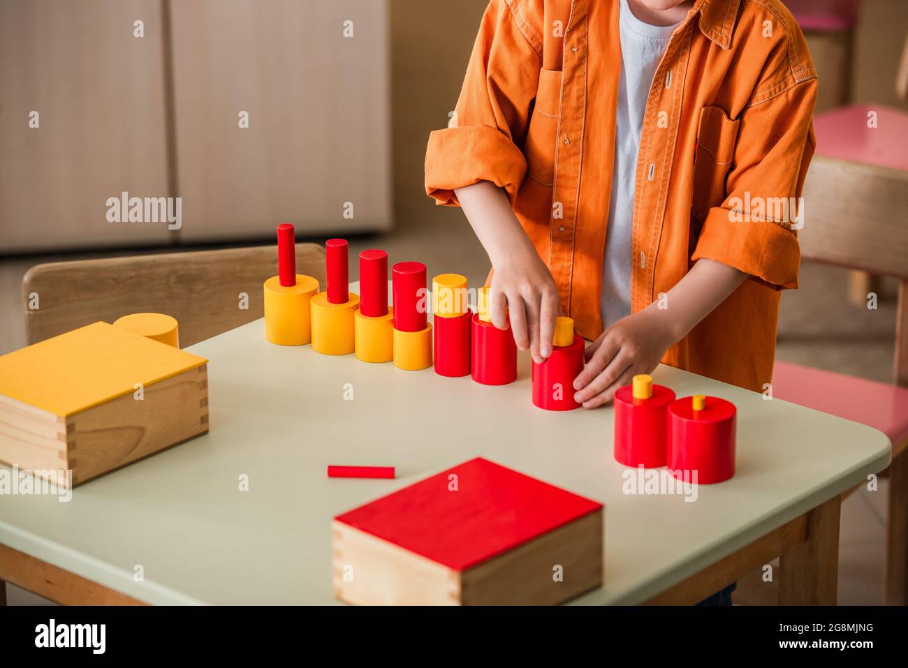 Kindergarten classroom blocks hi-res stock photography and images - Alamy
