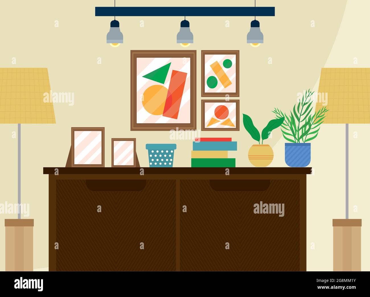 comfy hall house with wooden drawer Stock Vector Image & Art - Alamy