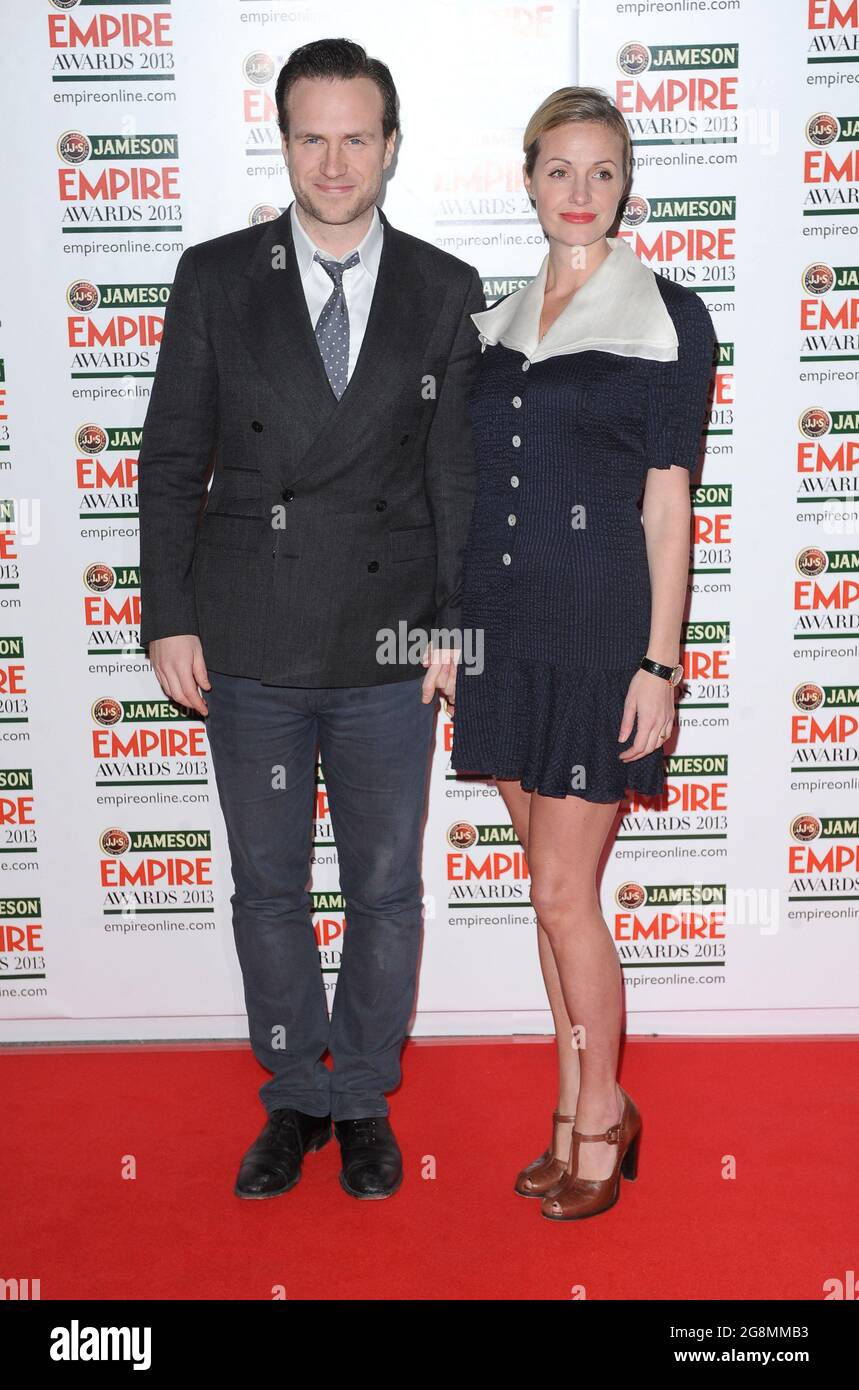 London. UK. Rafe Spall and Elize du Toit at the Jameson Empire Film ...
