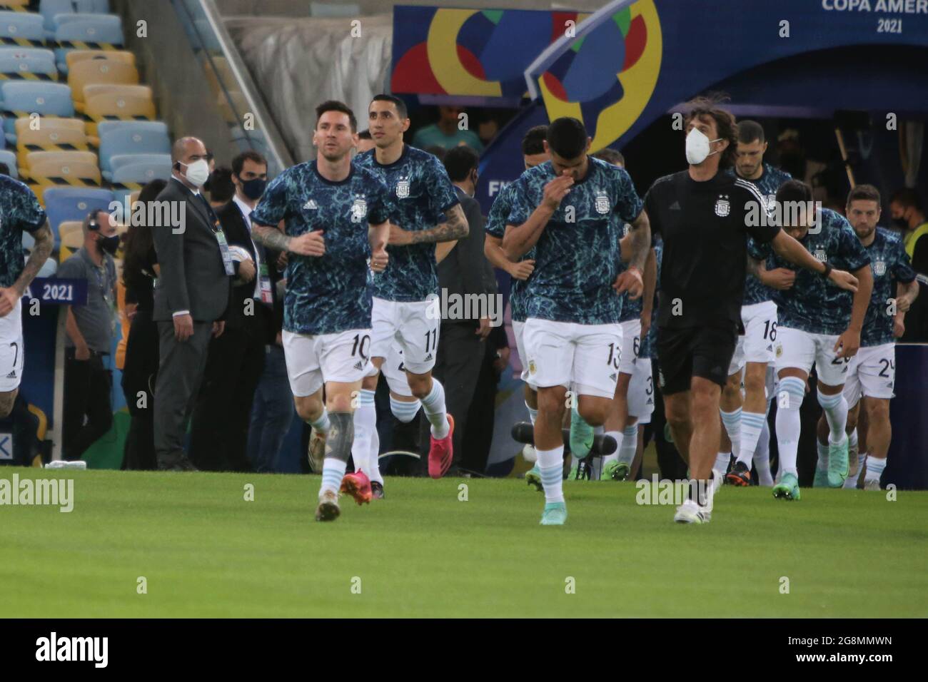 Team Argentina during the Copa America 2021, Final football match ...