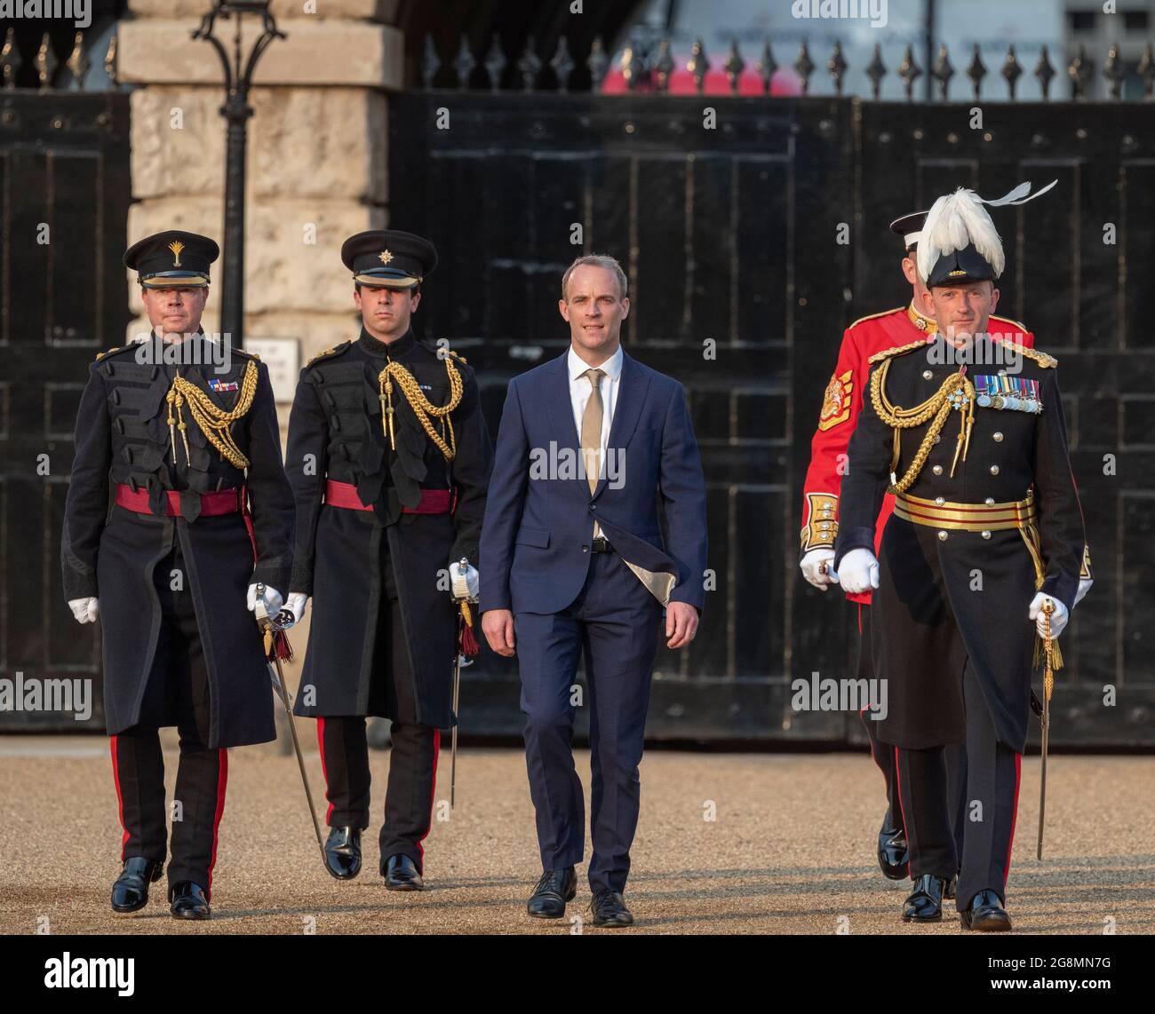 Horse Guards Parade, London, UK. 21 July 2021. Dominic Raab MP, Foreign ...