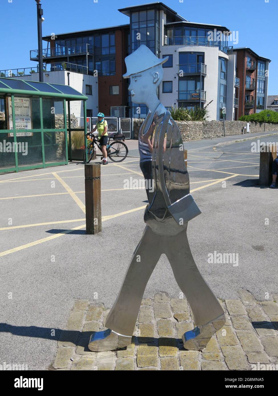 A metal sculpture of a matchstick man & dog celebrate the artist LS ...