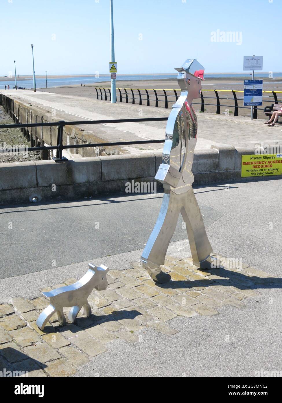 A metal sculpture of a matchstick man & dog celebrate the artist LS ...