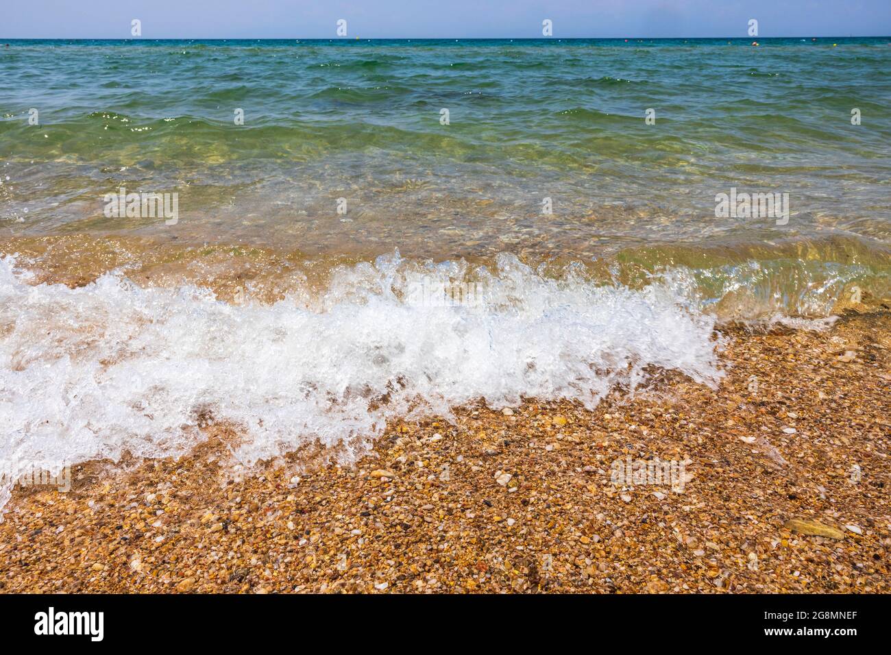 Beautiful nature landscape backgrounds. Oncoming wave view. Greece ...