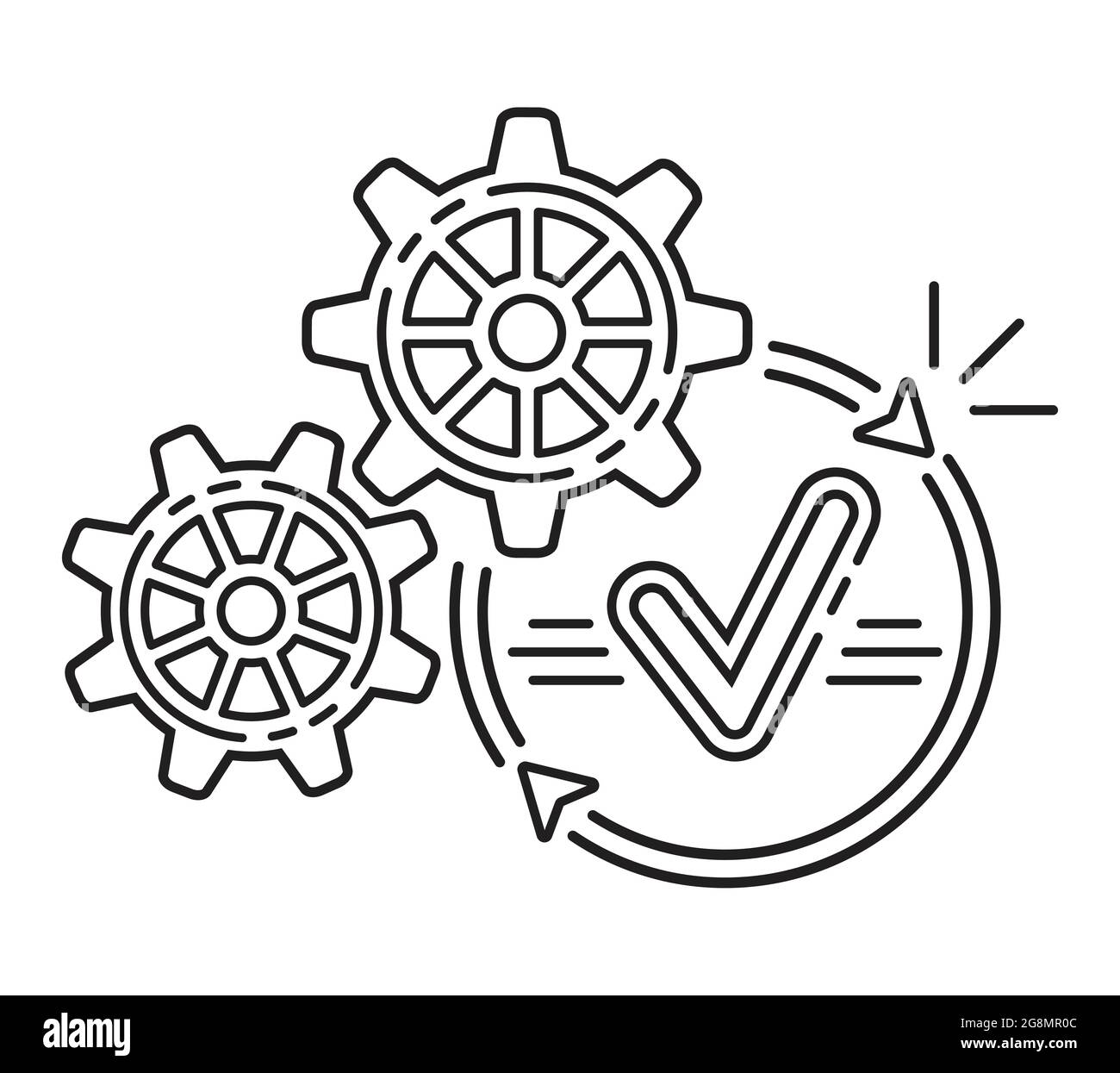 Optimize operation process, data update. Rotate gear with checkmark ... Optimize operation process, data update. Rotate gear with checkmark ...