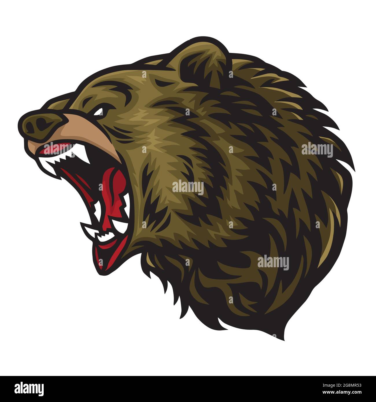 Angry Bear Roaring Logo Mascot Vector Stock Vector Image & Art - Alamy