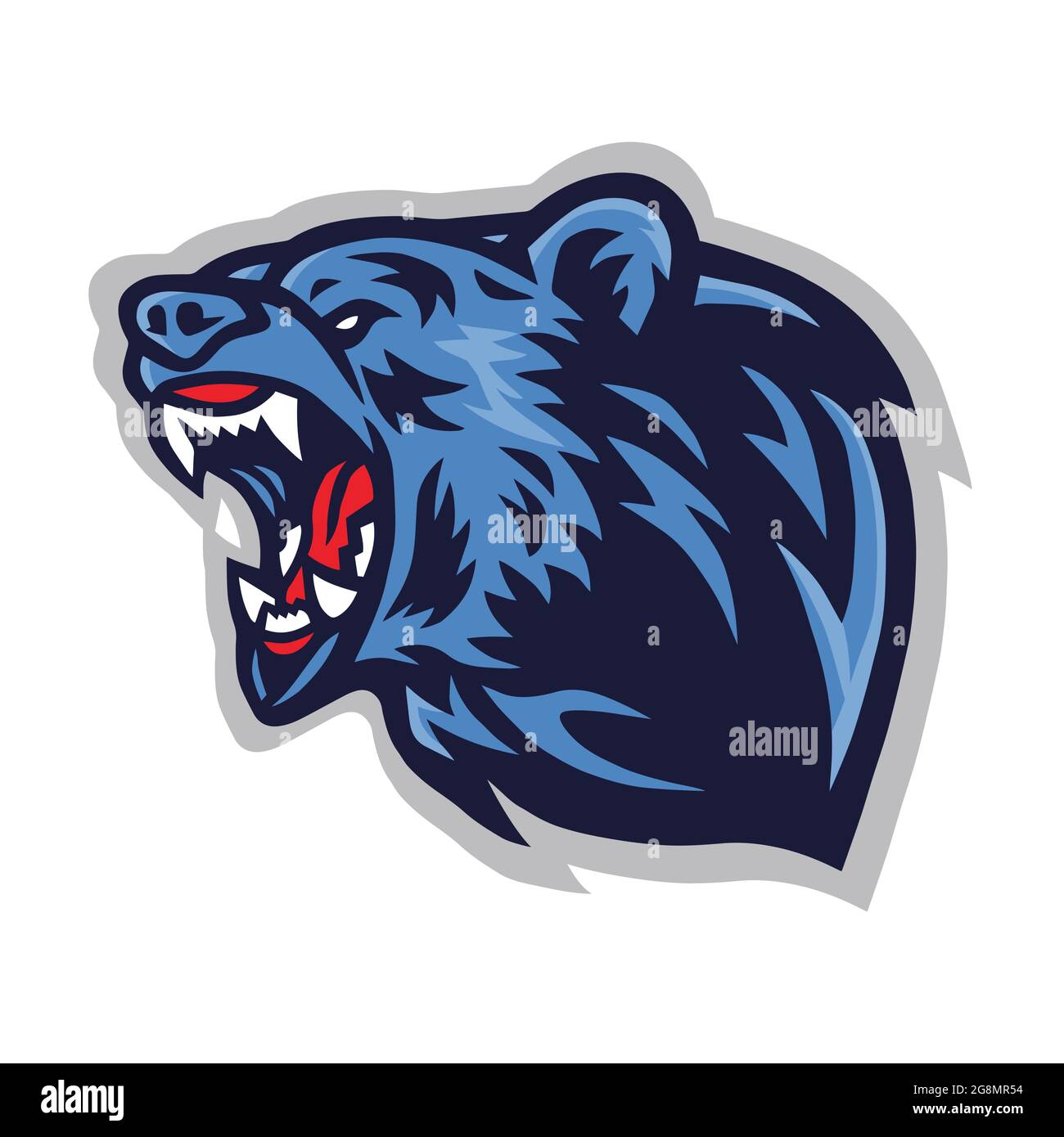 Angry Bear Roaring Logo Mascot Template Vector Stock Vector Image & Art ...