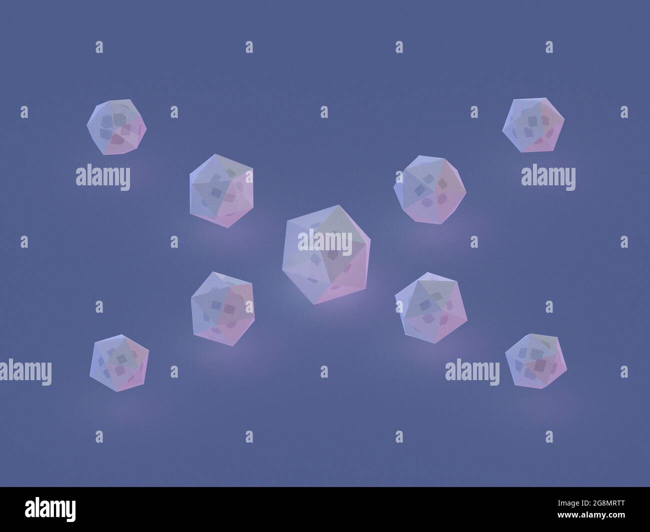 3D rendering of floating crystals in geometric shapes Stock Photo - Alamy