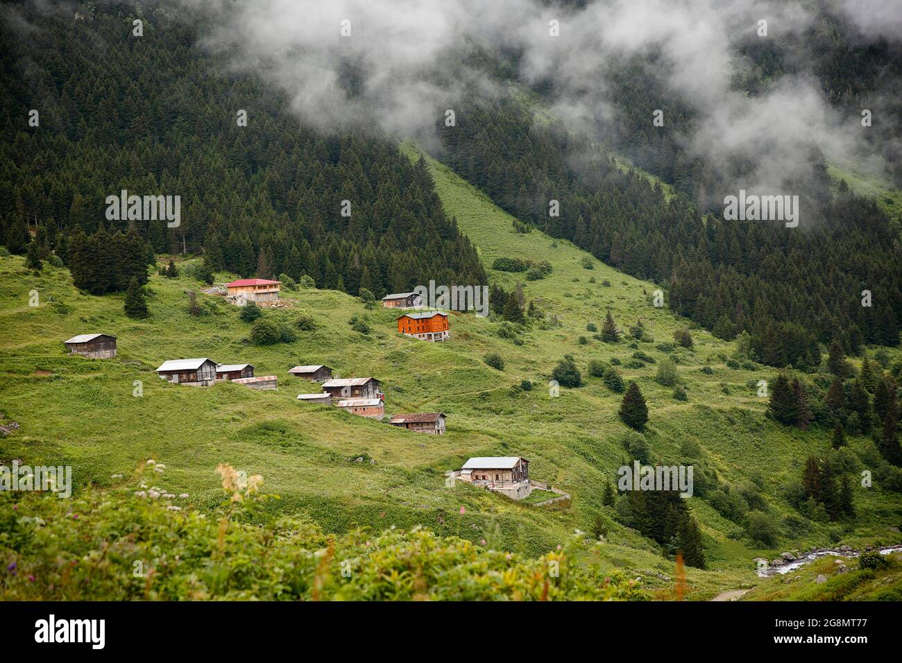 Black Sea Rize Elevit Plateau Plateau Houses, Turkey, Plateau View ...