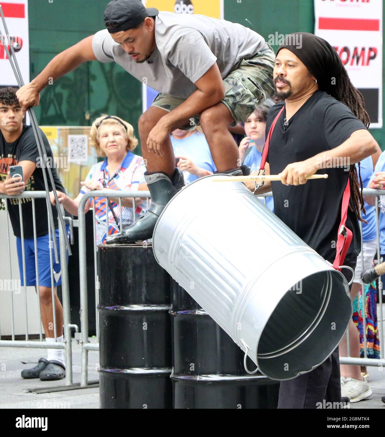 New York, NY, USA. 21st July, 2021. The Cast Of Stomp on the set of ...