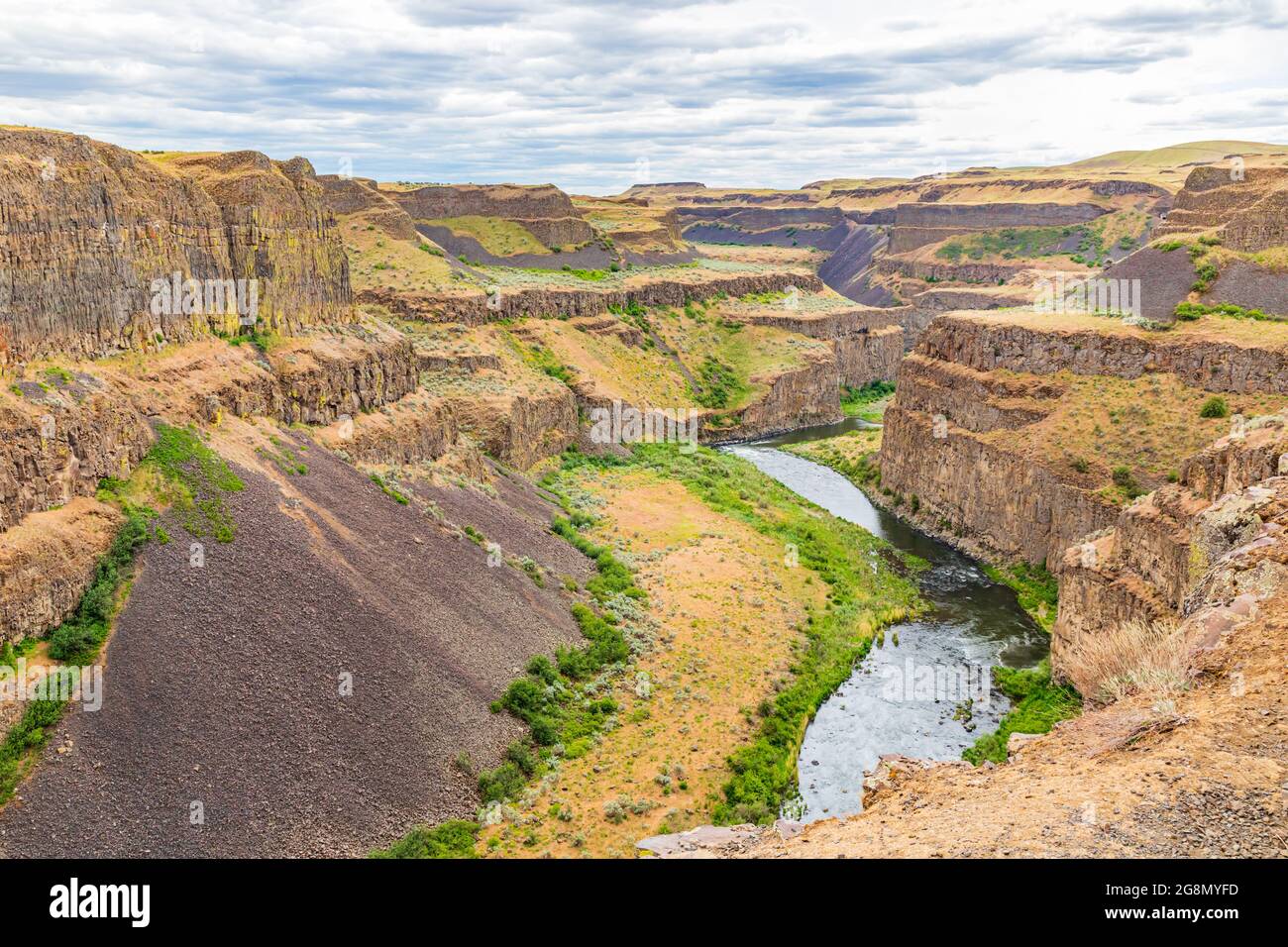 Palouse Falls State Park, Washington, USA. The Palouse River Canyon in ...