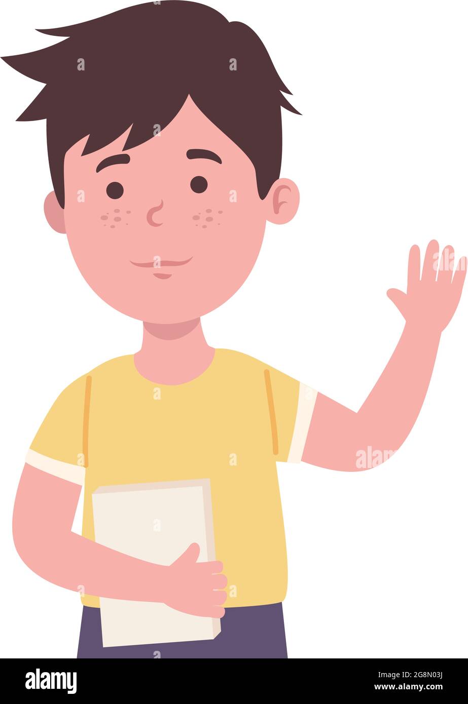 boy with paper sheet Stock Vector Image & Art - Alamy