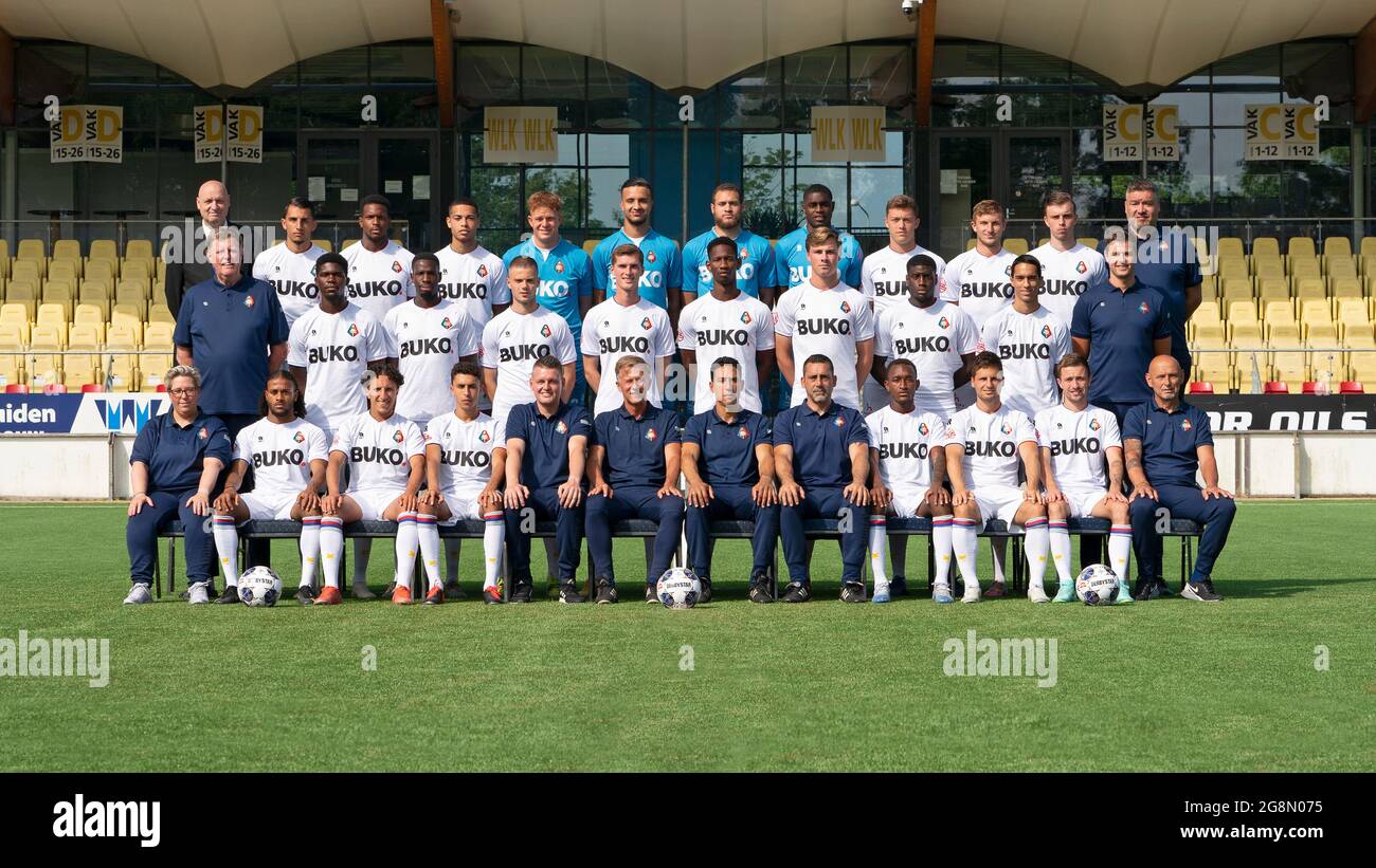 VELZEN-ZUID, NETHERLANDS - JULY 21: Back row from left to right: Team ...