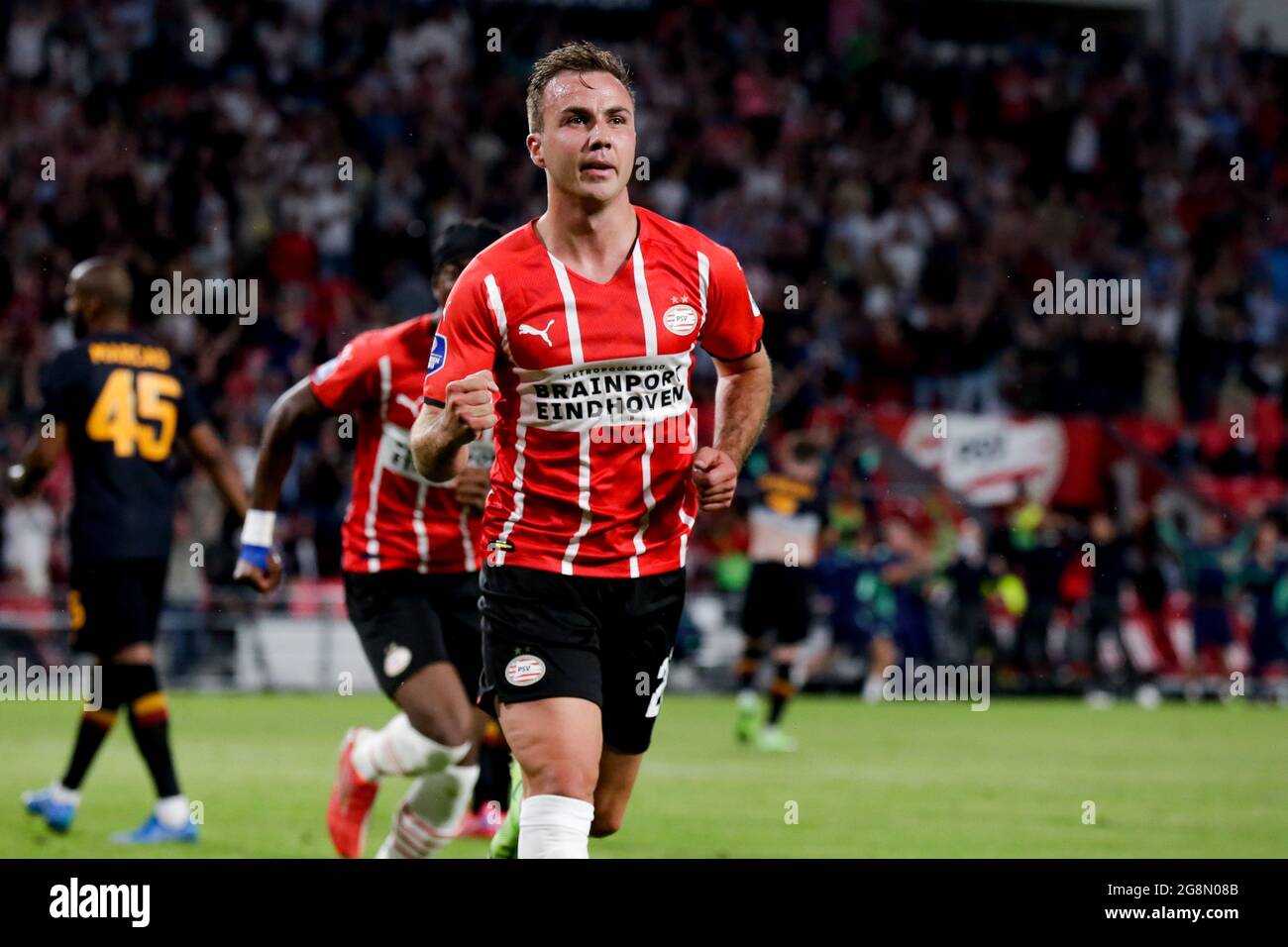 EINDHOVEN, NETHERLANDS - JULY 21: Mario Gotze of PSV celebrate third ...