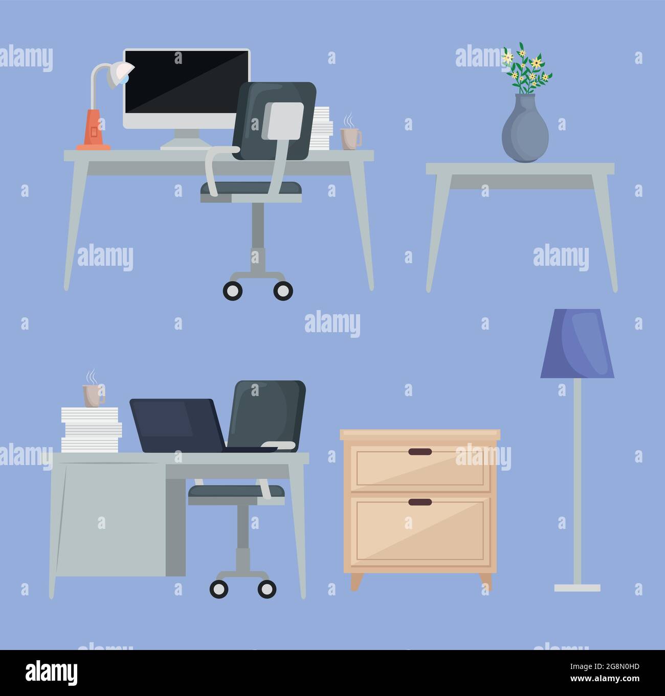 home spaces five icons Stock Vector Image & Art - Alamy