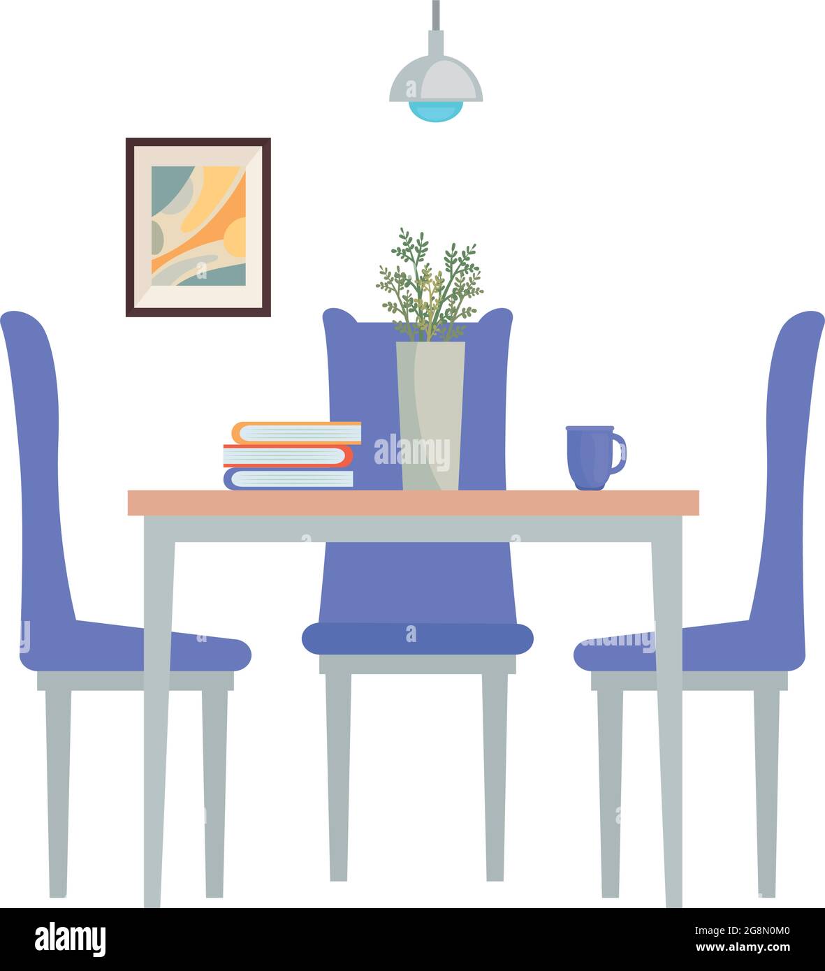 interior dining room Stock Vector Image & Art - Alamy