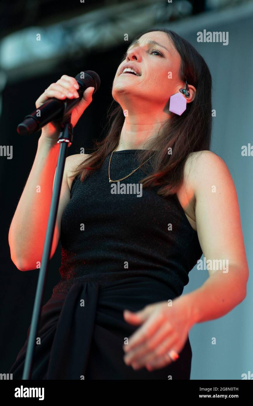 Madrid, Spain. 21st July, 2021. Portuguese singer, Carminho performs on ...