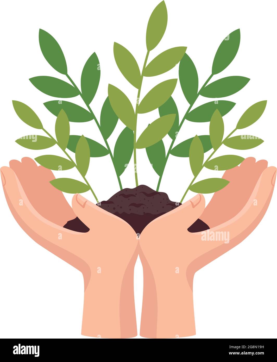 Hands planting garden Stock Vector Images - Alamy