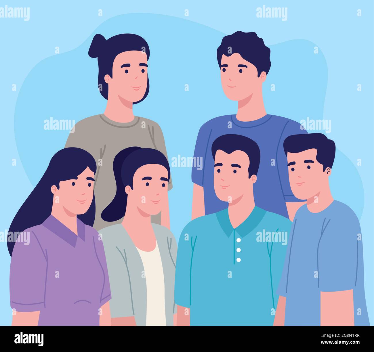 six persons characters Stock Vector Image & Art - Alamy