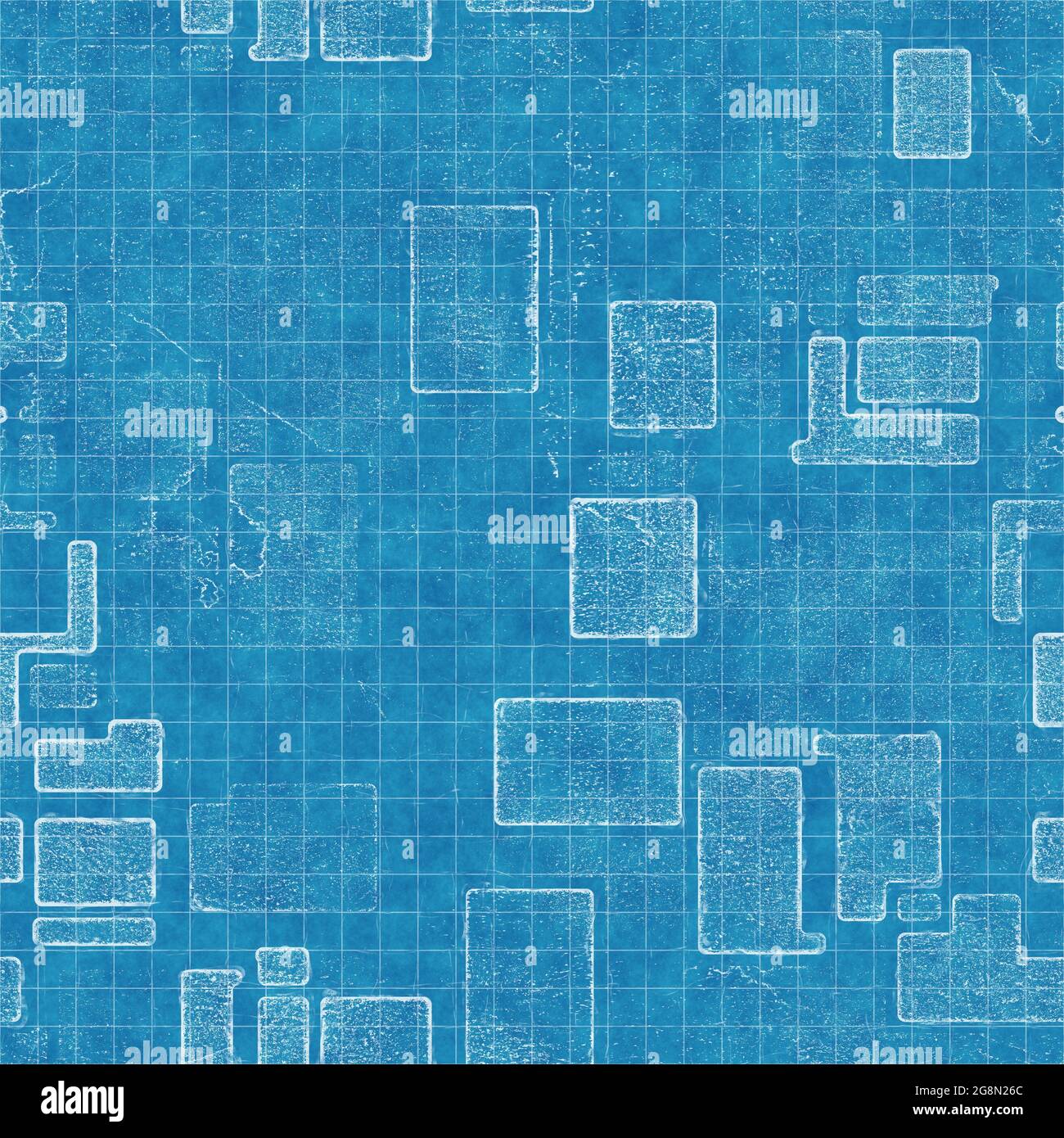 Seamless bright blue blueprint pattern for textile and print Stock ...