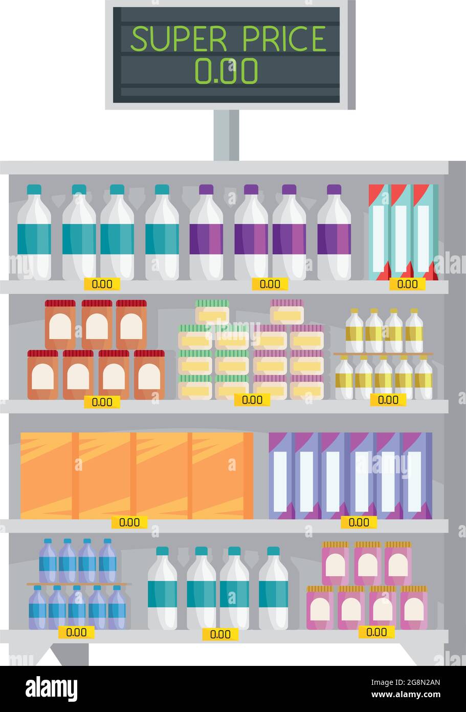 Grocery shelving Cut Out Stock Images & Pictures - Alamy