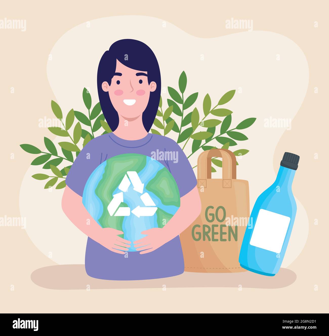 Ecologist woman Stock Vector Images - Alamy