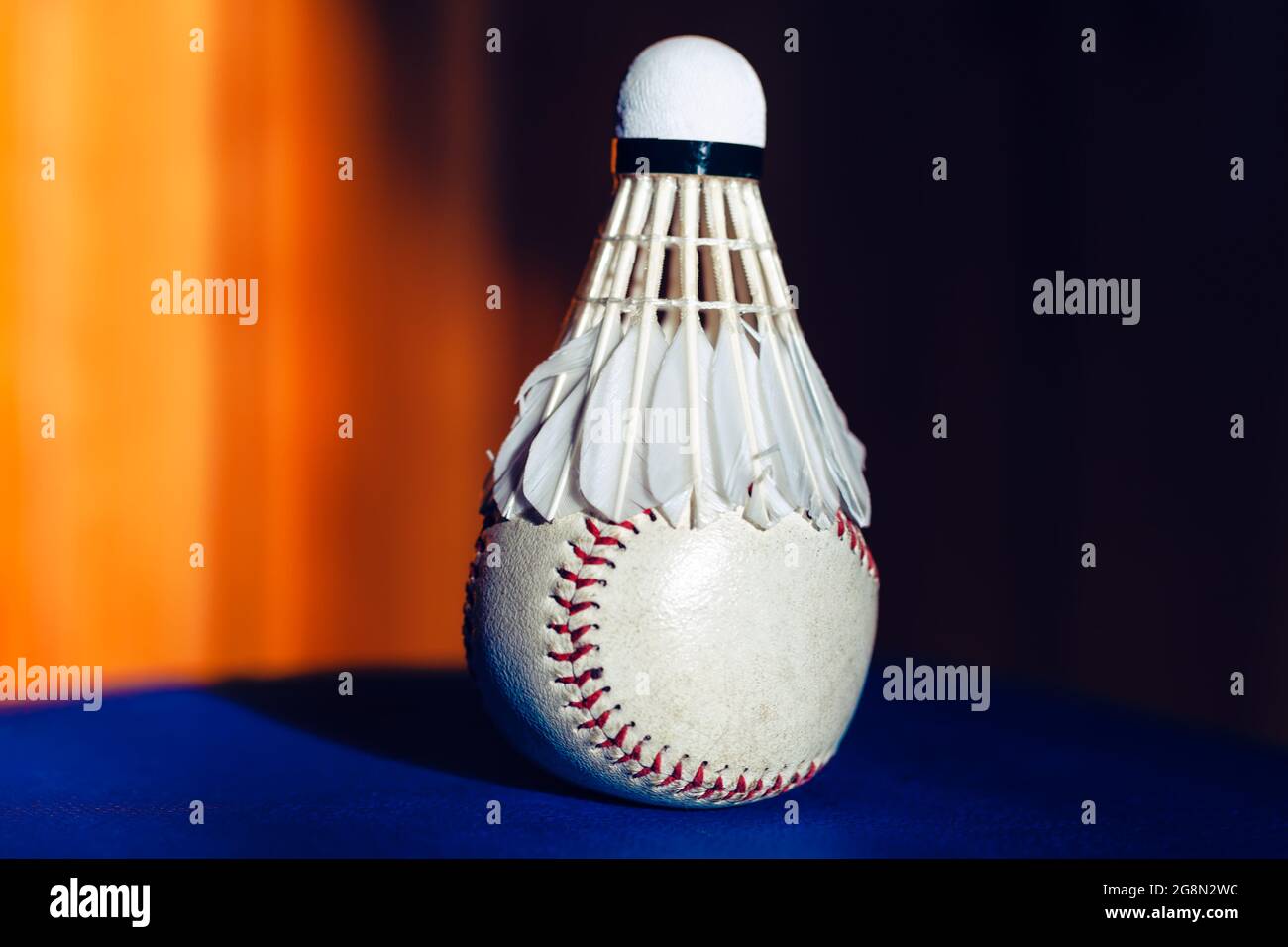 Ball for Baseball and shuttlecock for badminton . Sports Equipment ...