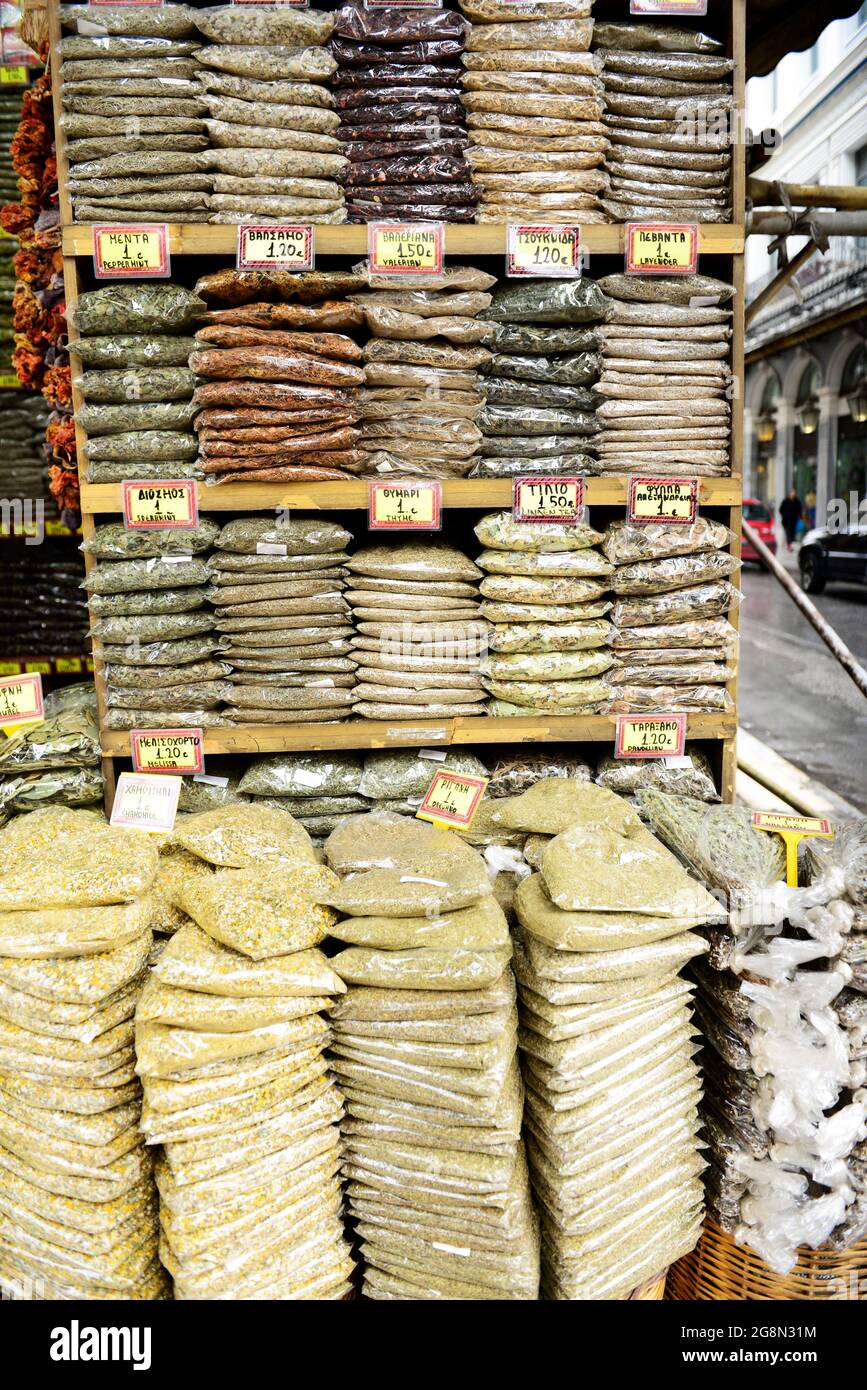 Greek spices spice hi-res stock photography and images - Alamy