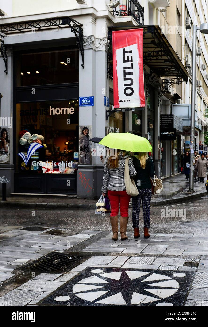 A rainy day in Athens, Greece Stock Photo - Alamy