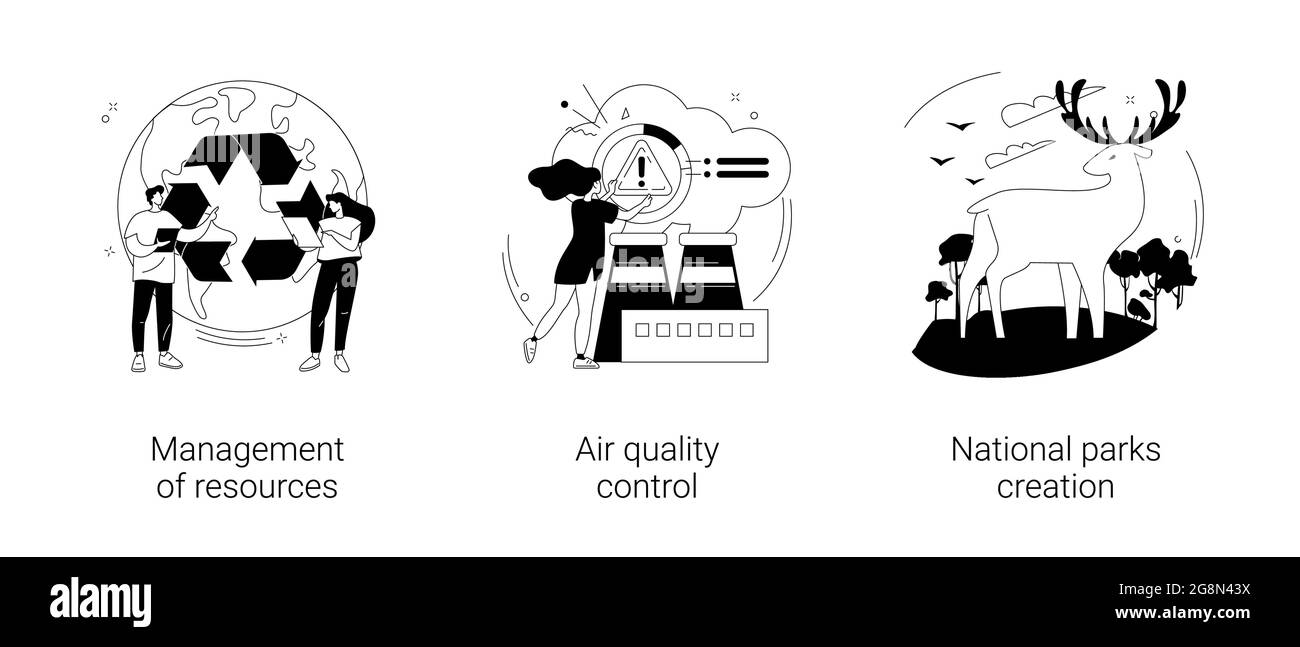 Environmental control abstract concept vector illustrations Stock ...