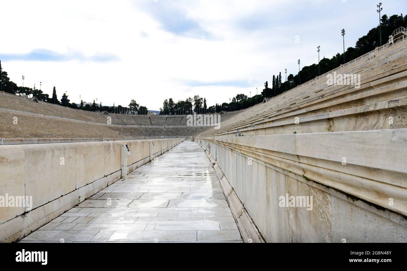 The Panathenaic Stadium is the site of the first modern Olympic games ...