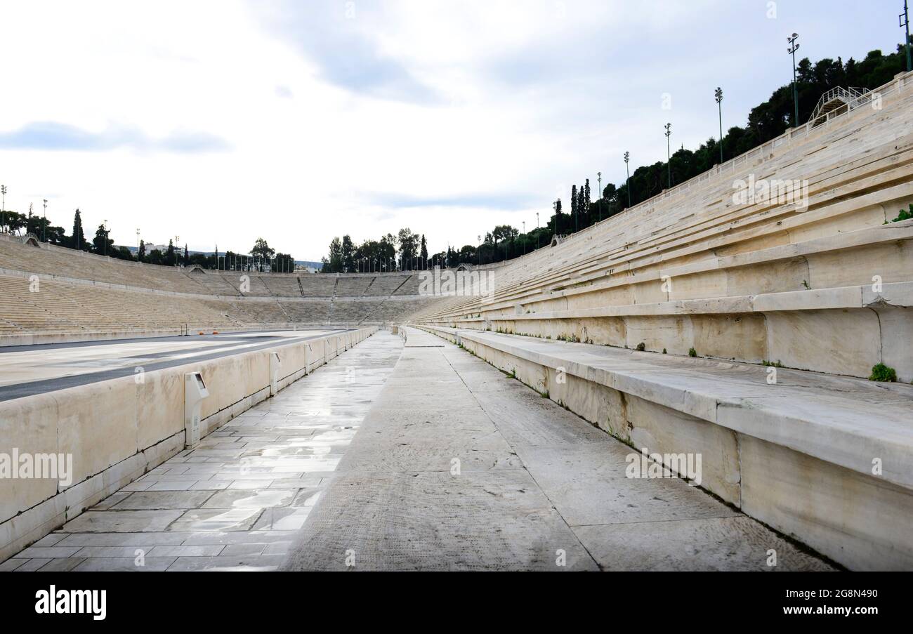 The Panathenaic Stadium is the site of the first modern Olympic games ...