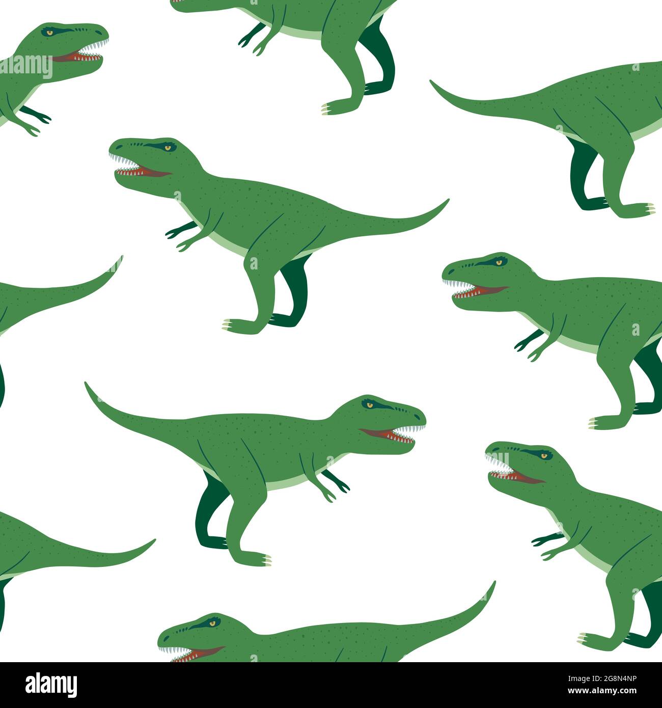 Seamless pattern with angry Tyrannosaurus rex cartoon characters for ...