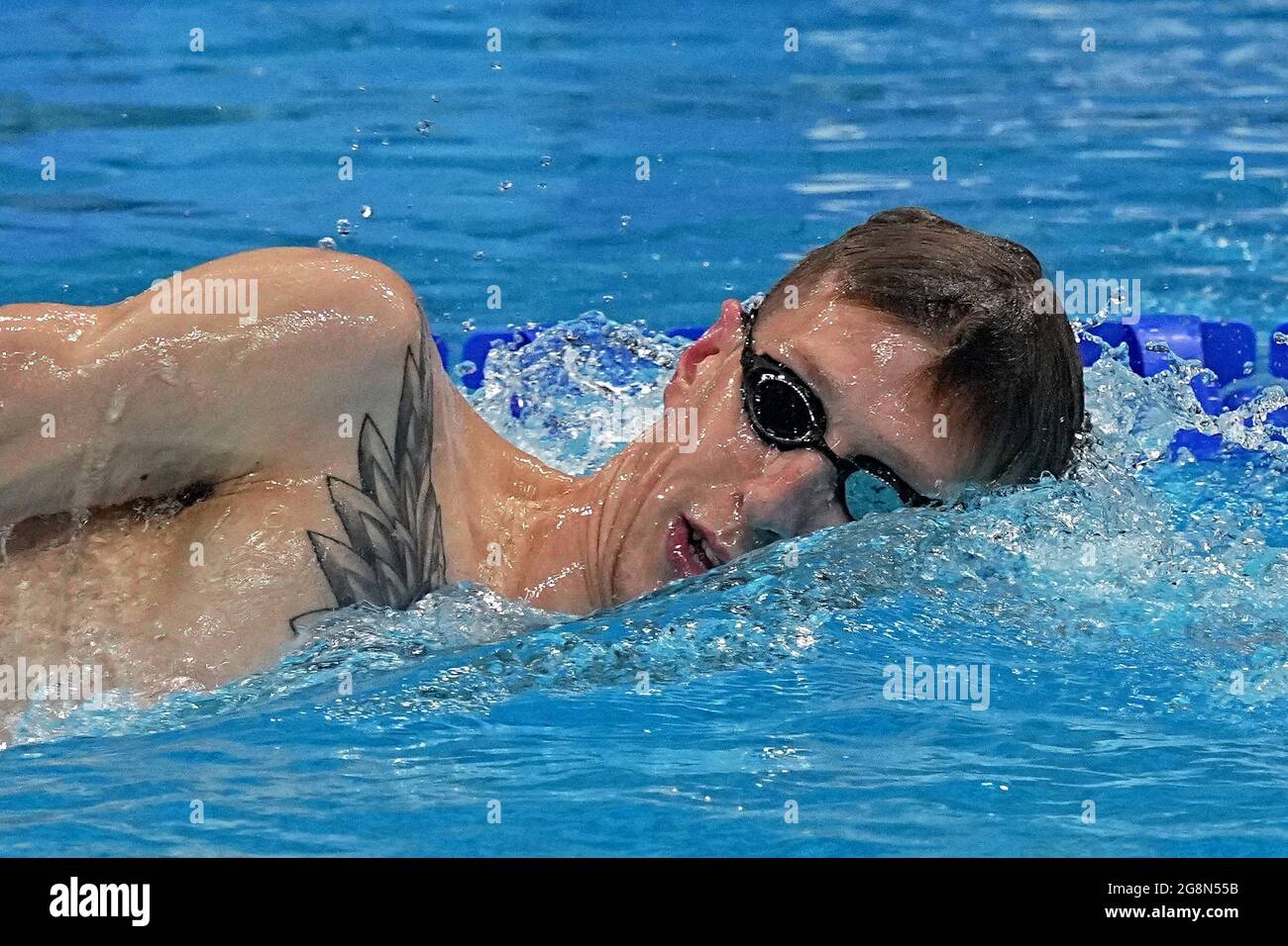 Tokio, Japan. 22nd July, 2021. Swimming: Olympics, training at Tokyo ...