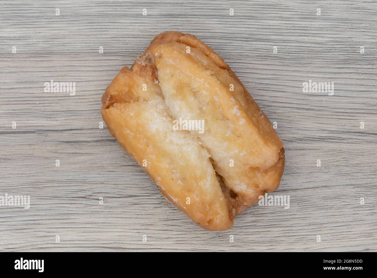 Overhead view of old fashioned buttermilk bar is textured with glazed ...