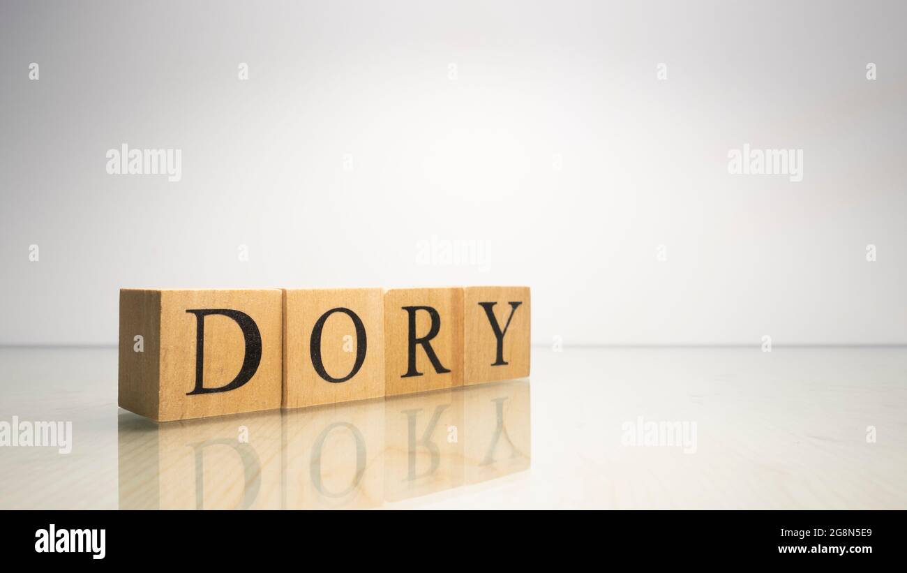 The name Dory was created from wooden letter cubes. Seafood and food ...