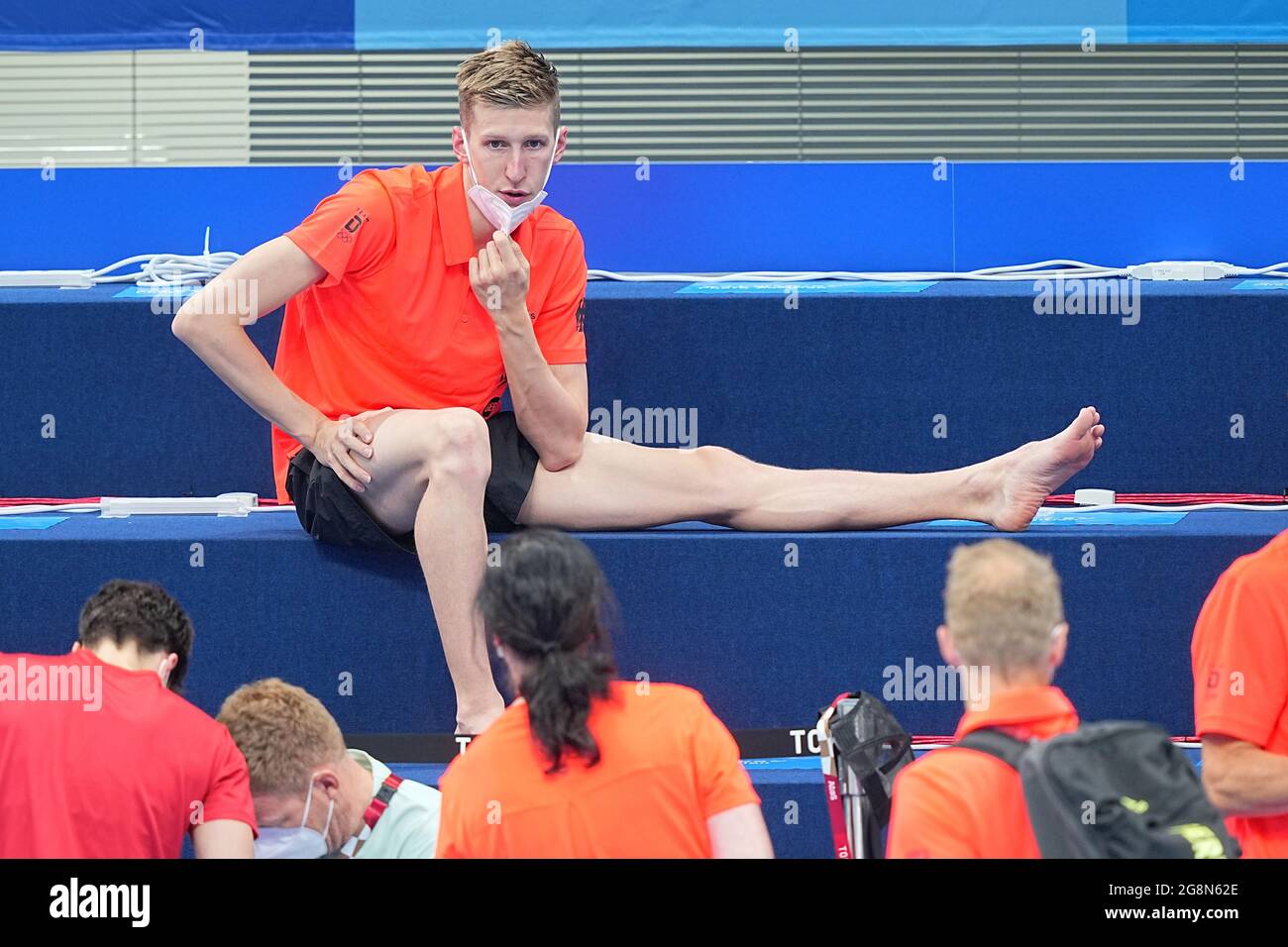 Tokio, Japan. 22nd July, 2021. Swimming: Olympics, training at the ...