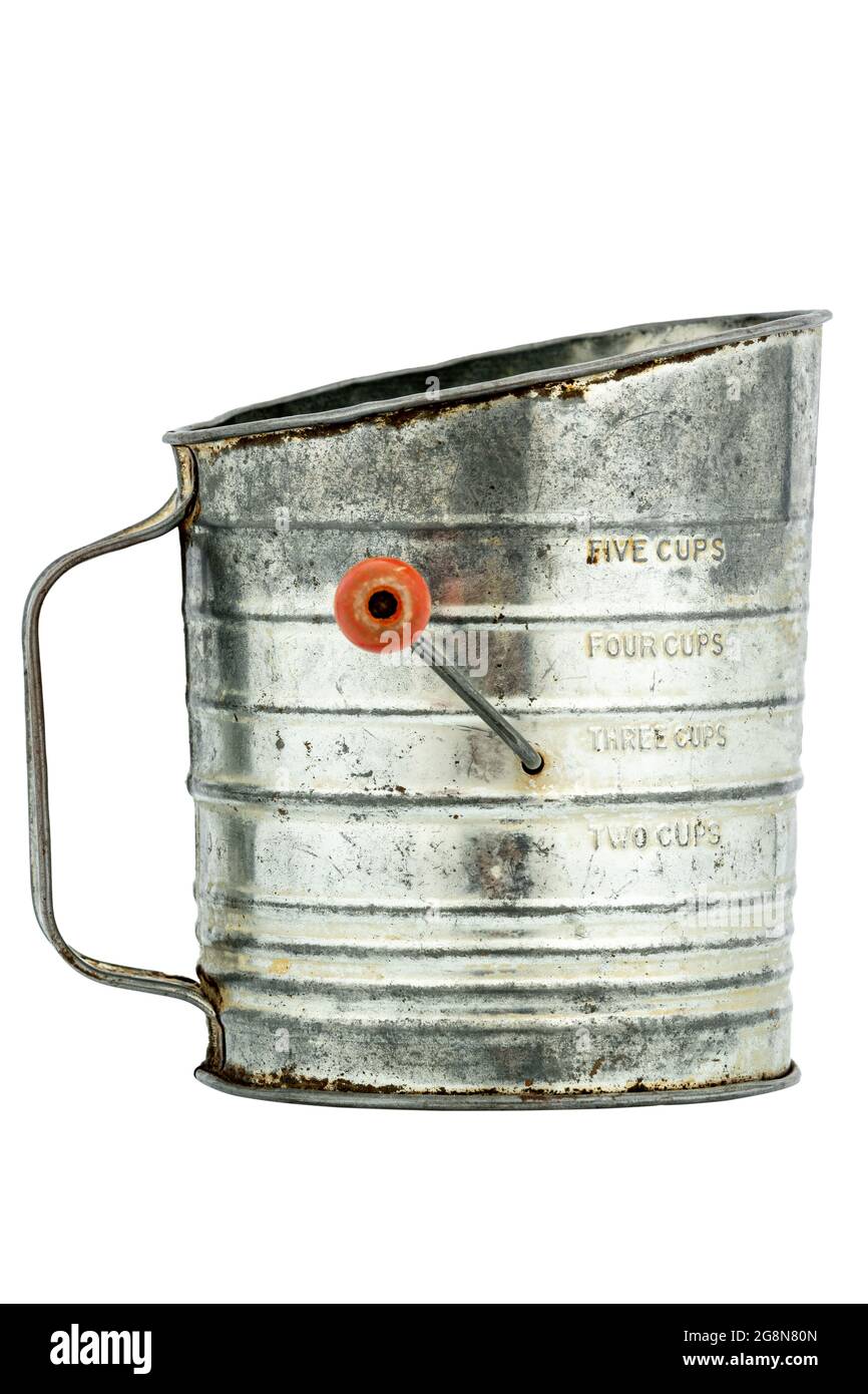 Antique Sifter On White Background Stock Photo - Alamy