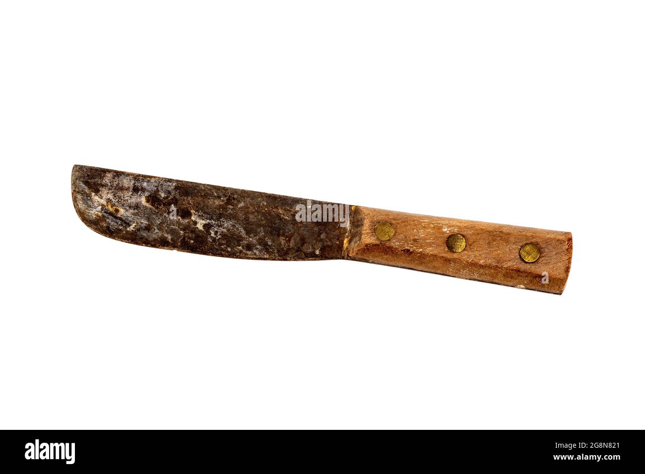 Antique Rusty Wooden Handled Knife Stock Photo - Alamy