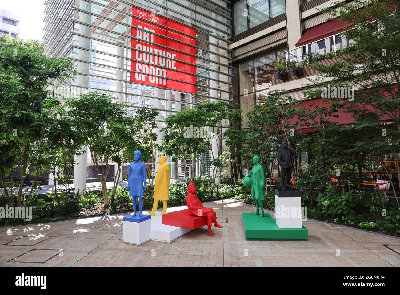 Tokyo, Japan. 21st July, 2021. 'The Audience' by Xavier Veilhan on ...