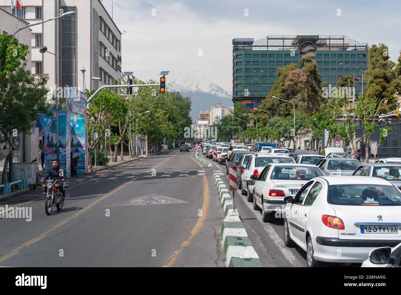 Tehran, Iran - 18.04.2019: Busy traffic in the streets of Iranian ...