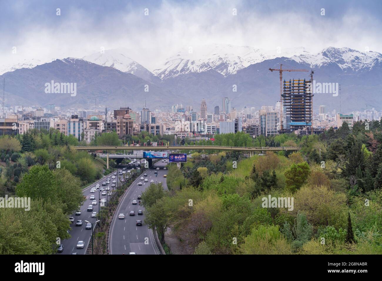 Tehran, Iran - 18.04.2019: Busy traffic in the streets of Iranian ...