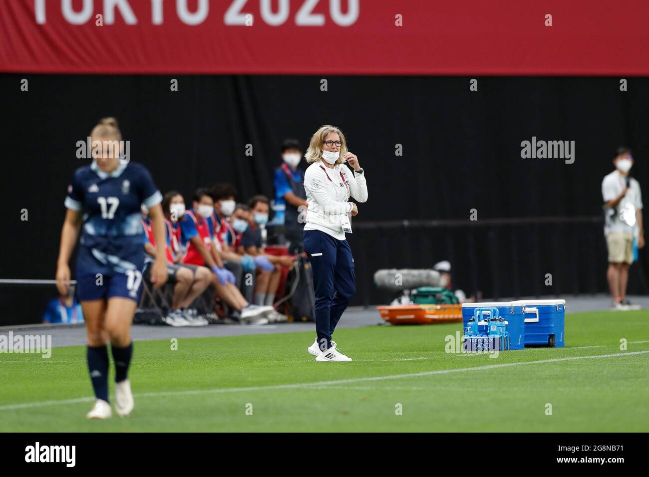 Sapporo, Japan. 21st July, 2021. Hege Riise (GBR) Football/Soccer ...