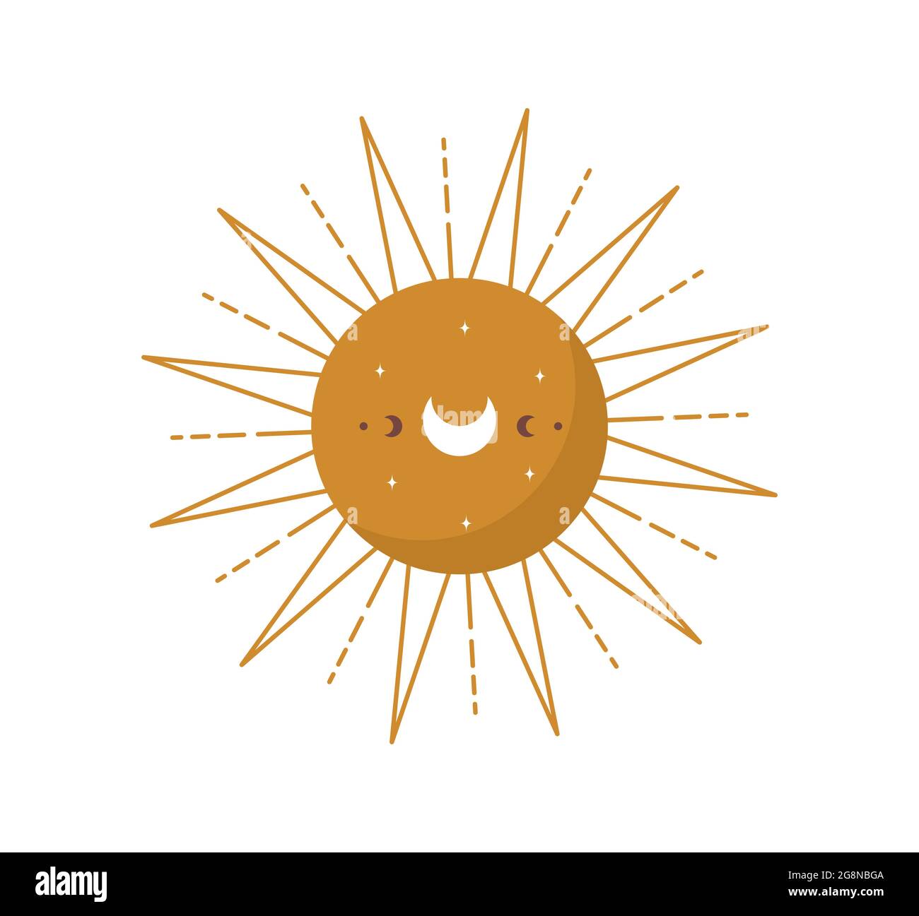 Abstract aesthetic boho sun. Scandinavian design for wallpaper and home ...